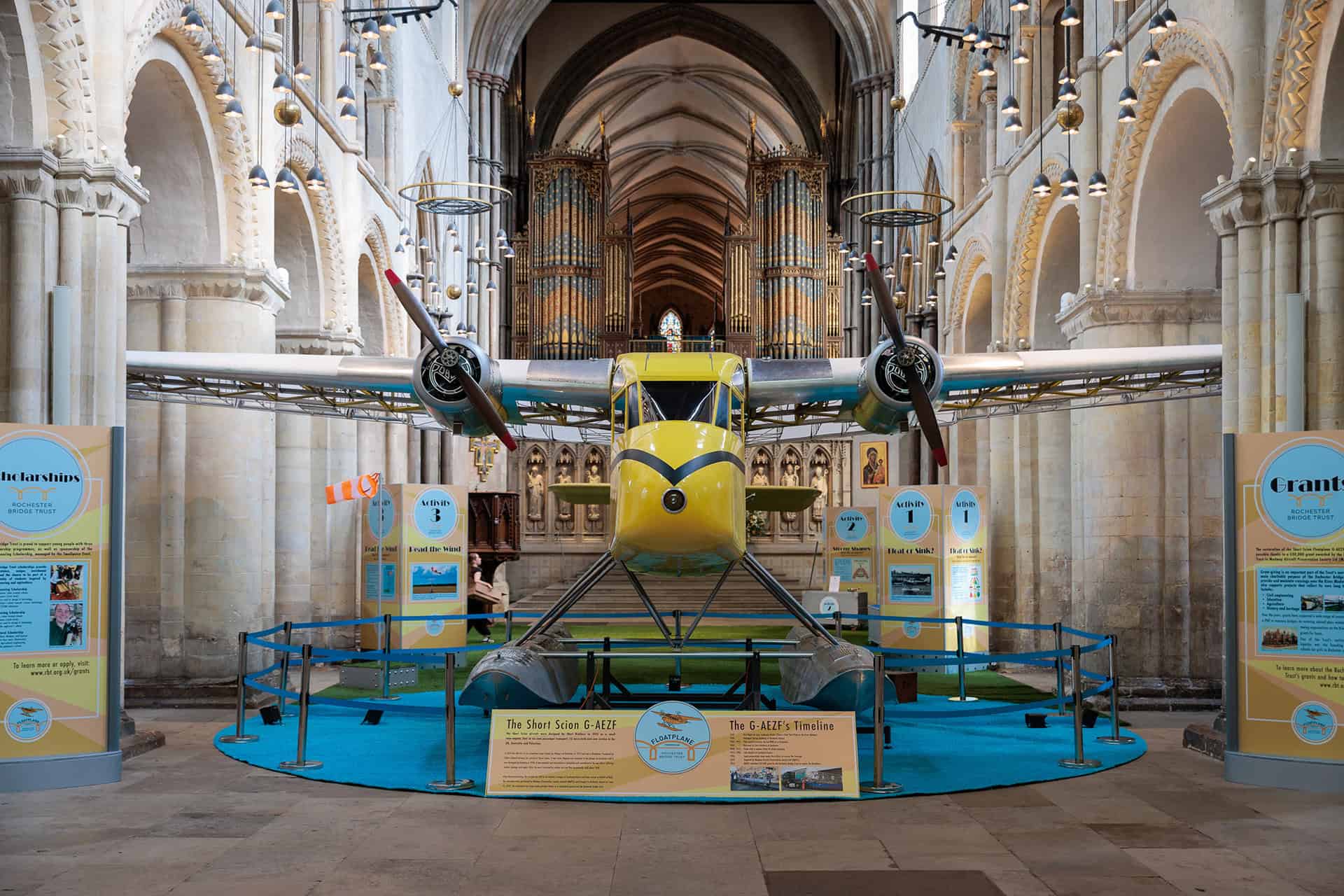 Wing and prayer: restored aircraft lands in cathedral nave - Religion Media Centre